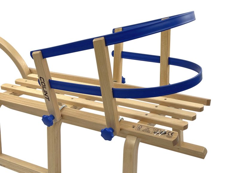 Slee met Rugleuning 110 cm blauw - Sleeshop.nl